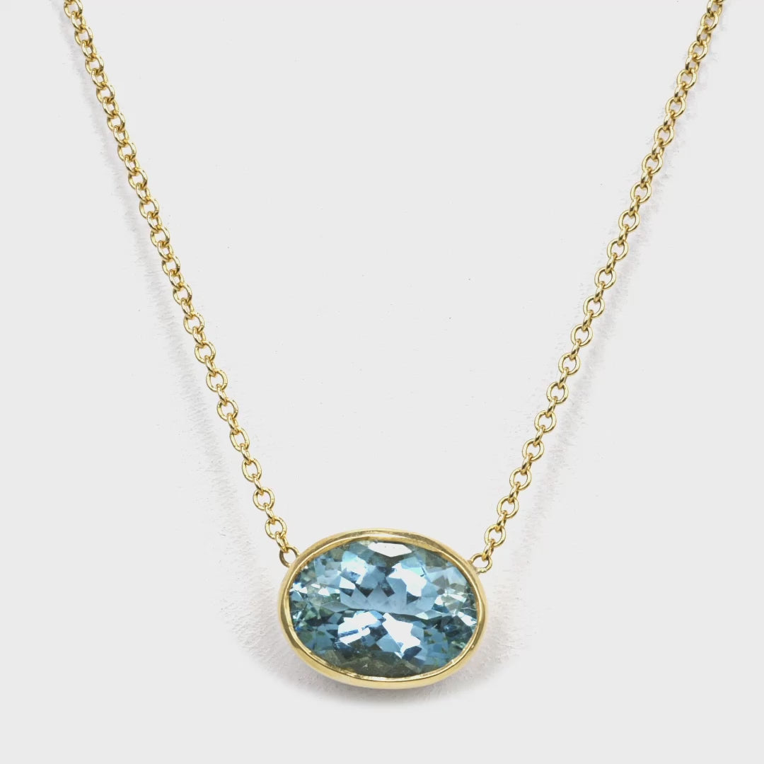 Divinity Necklace in Aquamarine – Ele Keats Jewelry