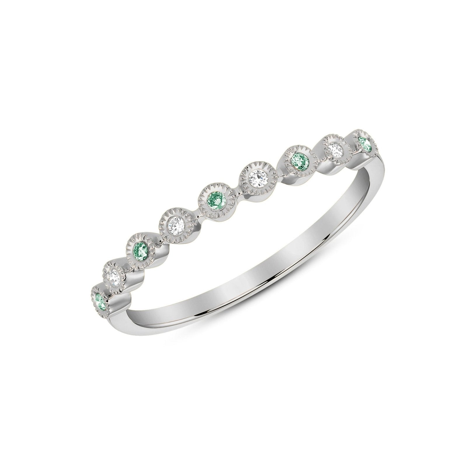 Elate | Gold, Diamond & Emerald Band | Ele Keats Jewelry