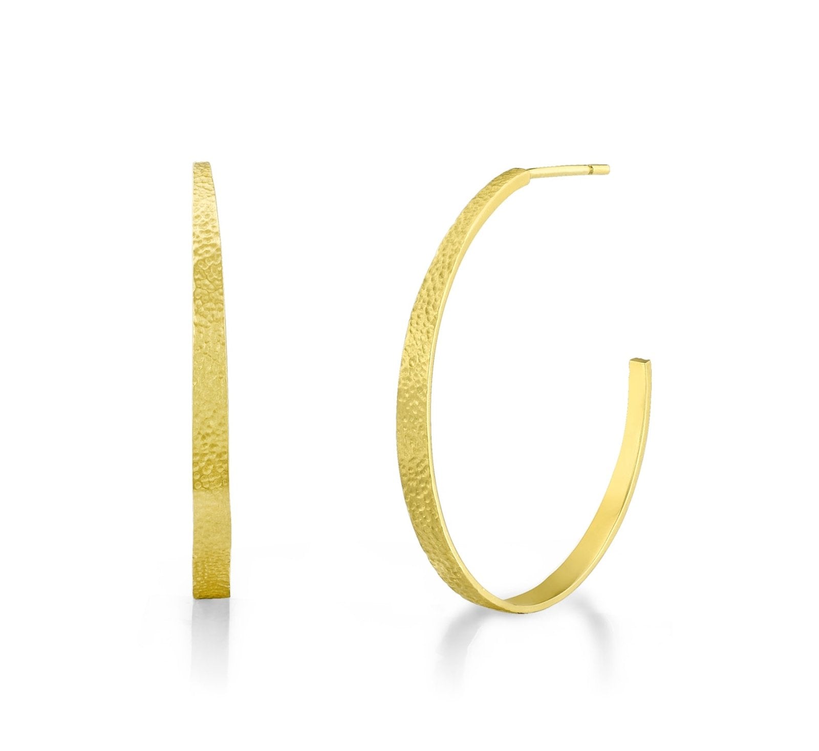 Half Moon | Small Open Gold Hoop Earrings | Ele Keats Jewelry